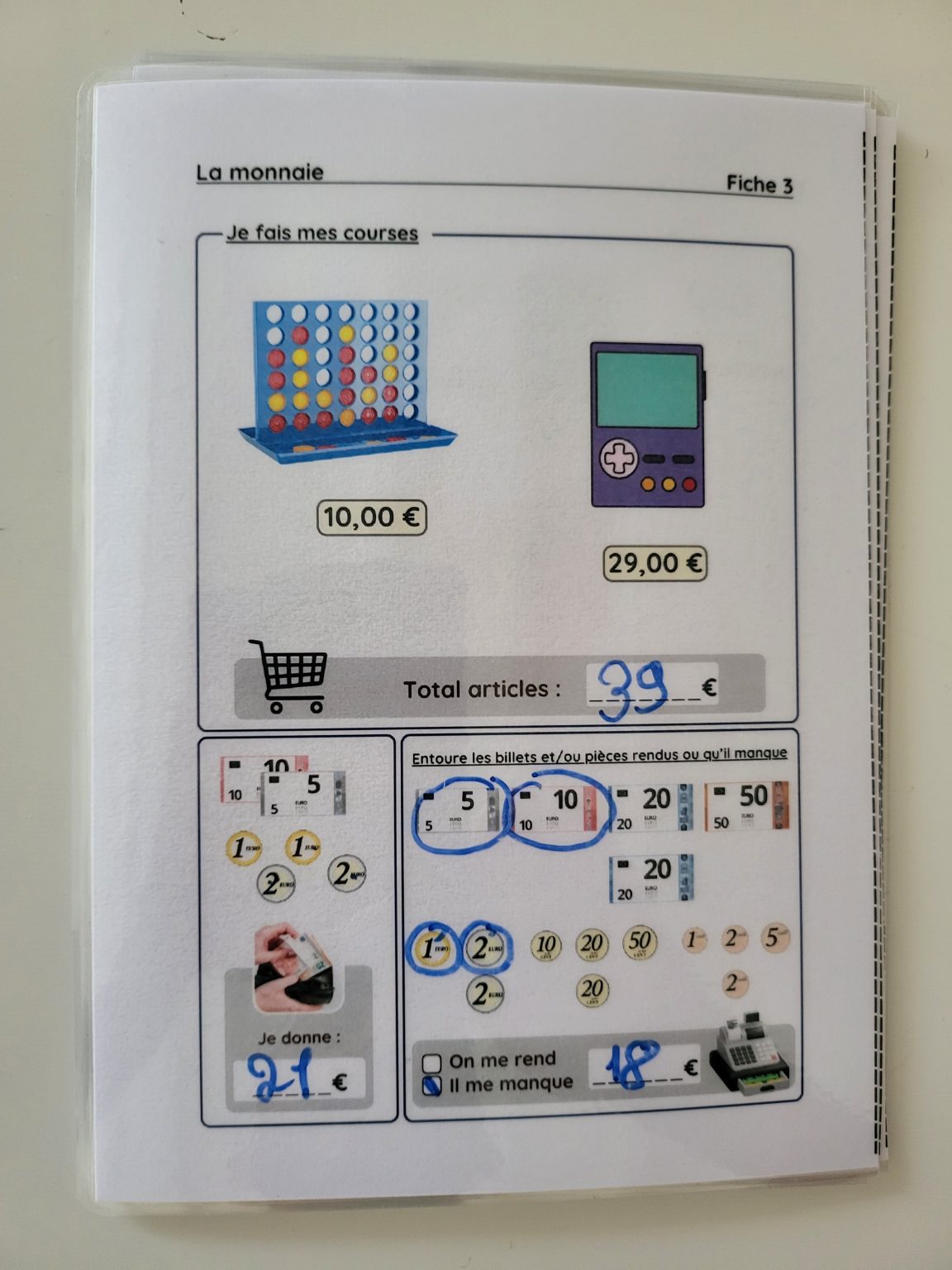 Je(u) rends la monnaie